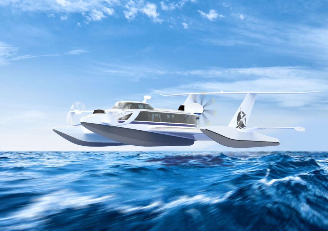 El barco-avión que puede viajar sobre el agua a 200 km/h