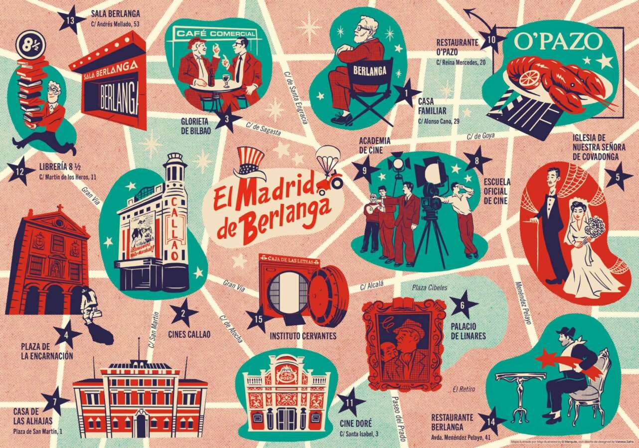 El mapa definitivo para seguir las huellas de Berlanga en Madrid