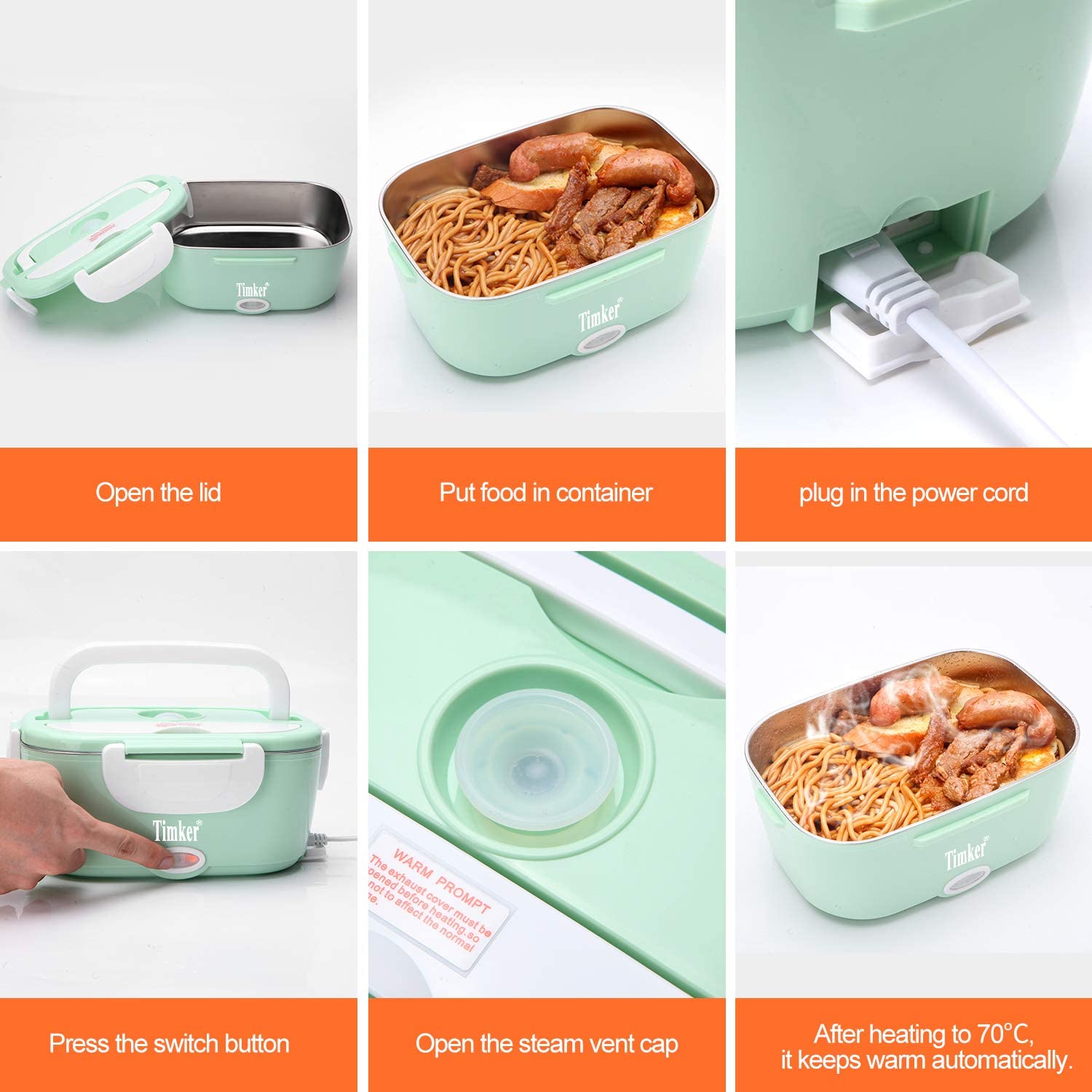 El tupper más vendido de Amazon funciona con cable USB para calentar la ...